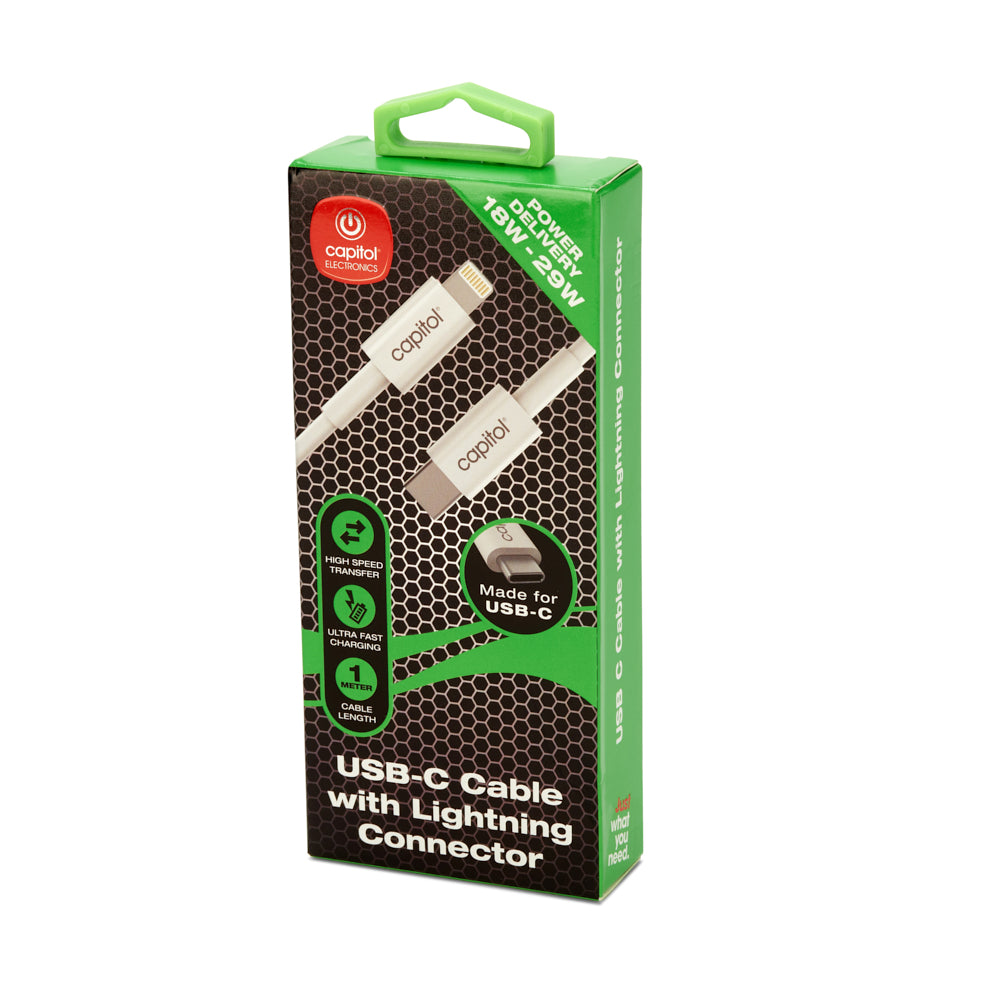 USB-C to Lightning Cable 1 Metre (12 Units) — Capitol Essentials