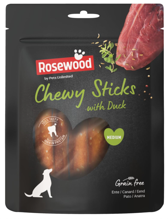 Rosewood Chewy Stick with Duck - Medium (8 Units) — Capitol Essentials